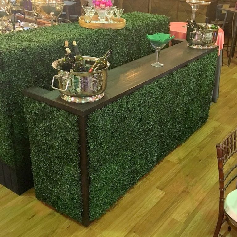8′ Boxwood Garden Hedge Bar – LA Party Rents