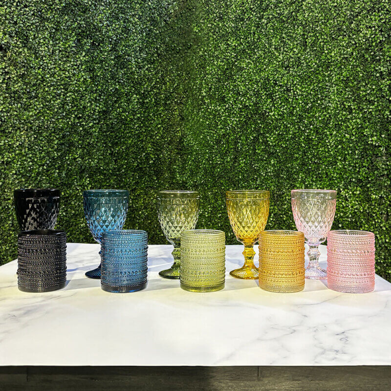 Multi Color Glass Tumbler – LA Party Rents